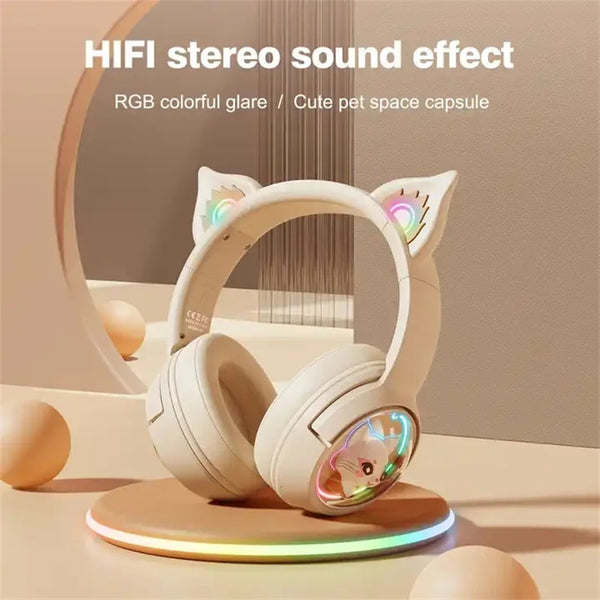 Intergalactic Neko Headset Headphones Microphone Cute Cat Space – Kawaii Babe