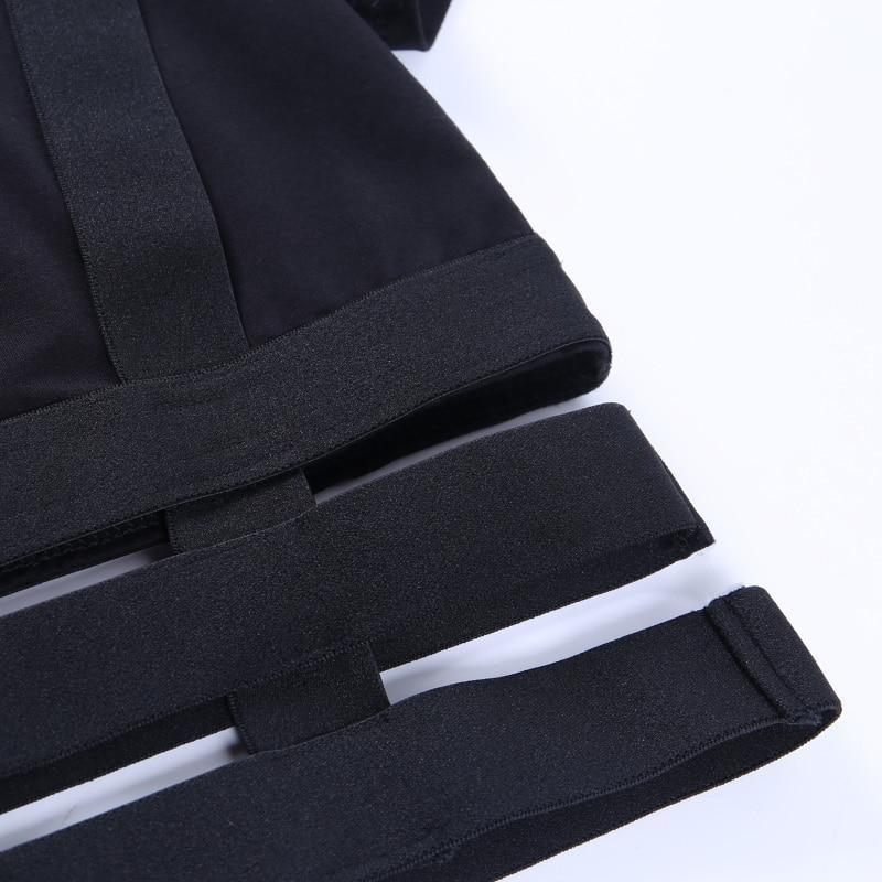 Baby Girl Suspender Crop Top T-Shirt Black | Kawaii Babe