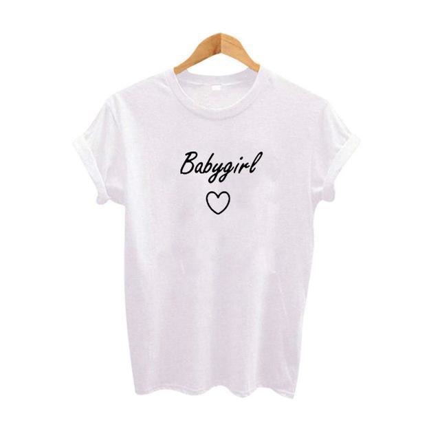 Babygirl T-shirt Cute Top Baby Girl Short Sleeve Tee Kawaii Babe