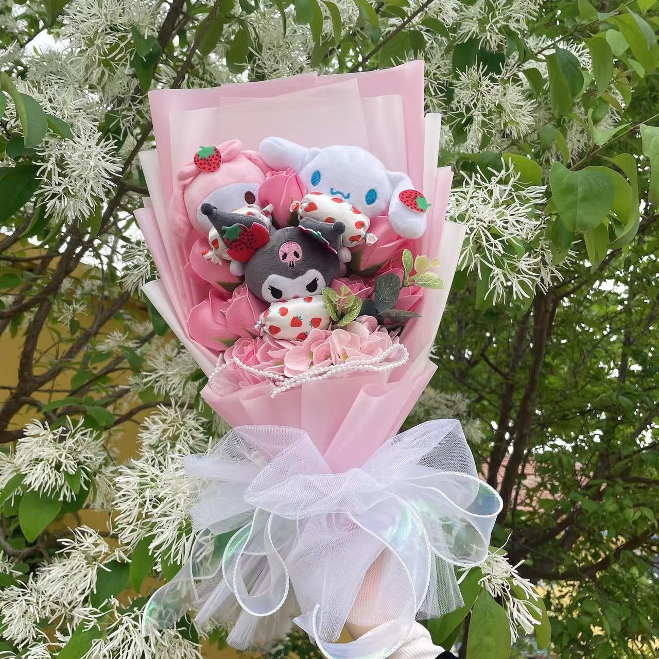 Kawaii Blooming Plush Stuffed Animal Flower Bouquet Gift – Kawaii Babe
