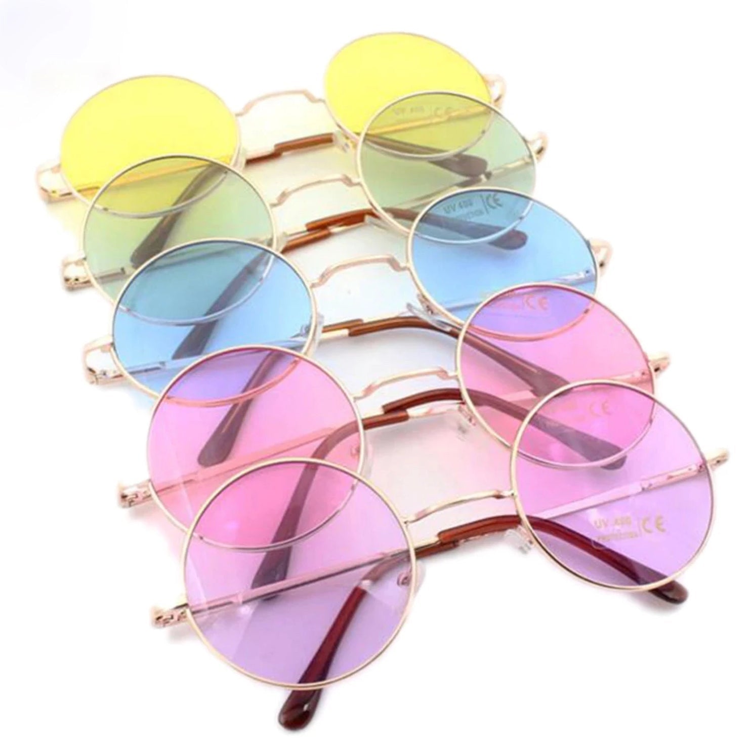 Candy Colored Circle Sunglasses John Lennon Glasses Shades Kawaii Babe