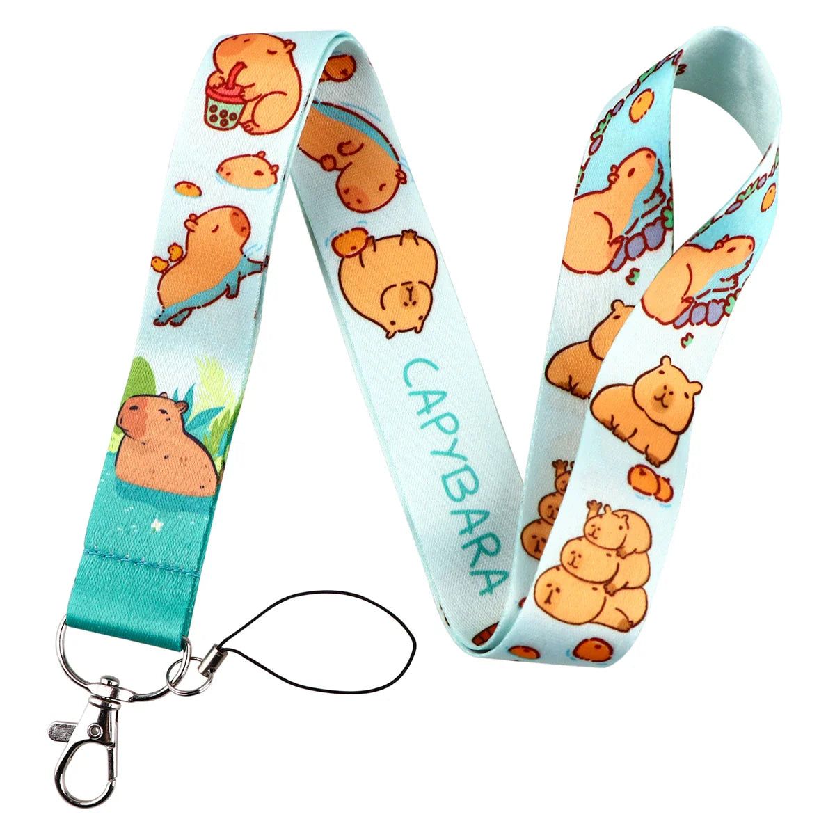 Cute Capybara Lanyard & Card Holder Necklace | Kawaii Babe