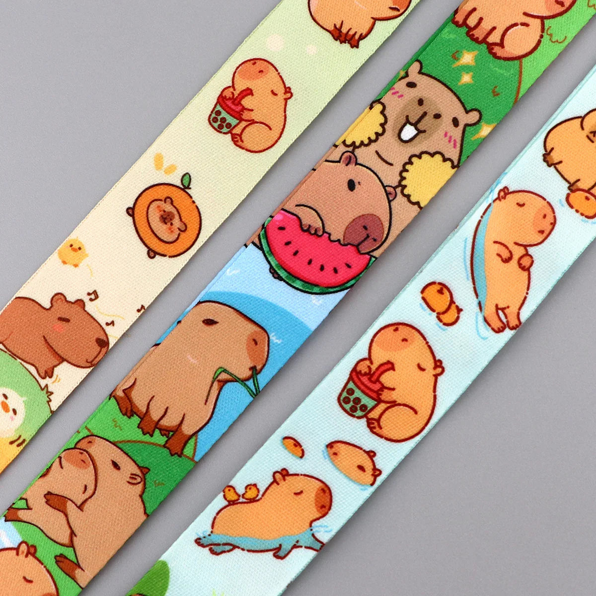 Cute Capybara Lanyard & Card Holder Necklace | Kawaii Babe