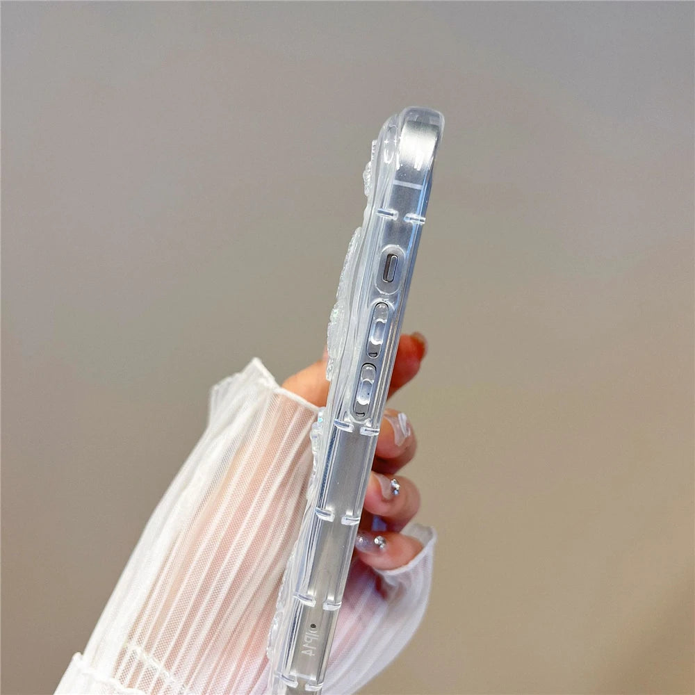 Clear Crystal Sparkle Butterfly iPhone Case Phone Cover | Kawaii Babe