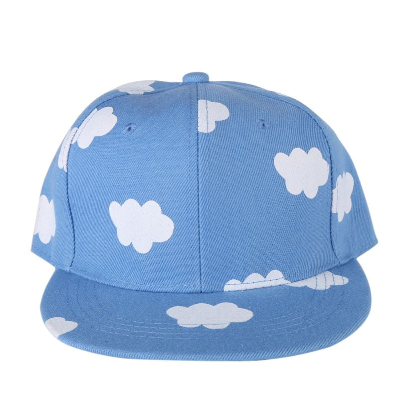 Pastel Puffy Clouds Snapback Ball Cap Baseball Hat by Kawaii Babe