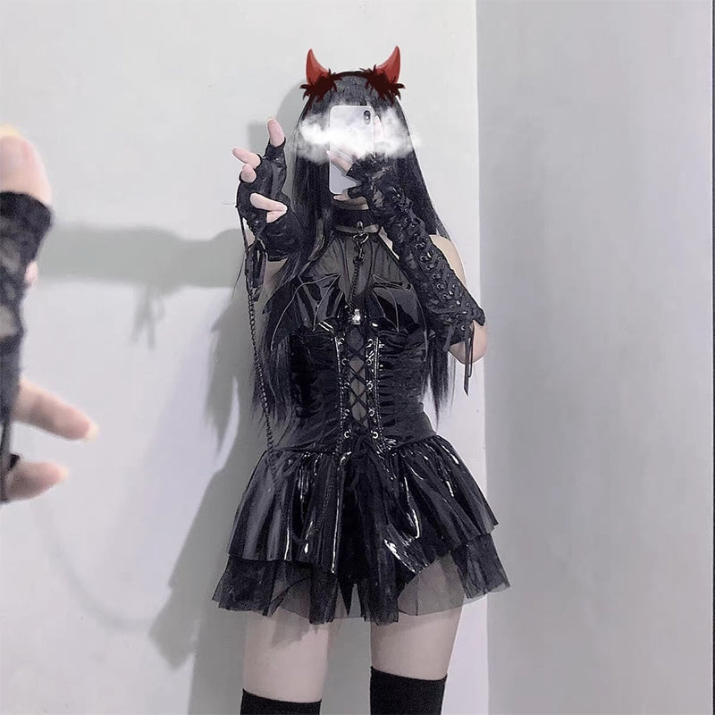 Demon Priestess Dress Succubus Maid Bat Wing Kawaii Babe