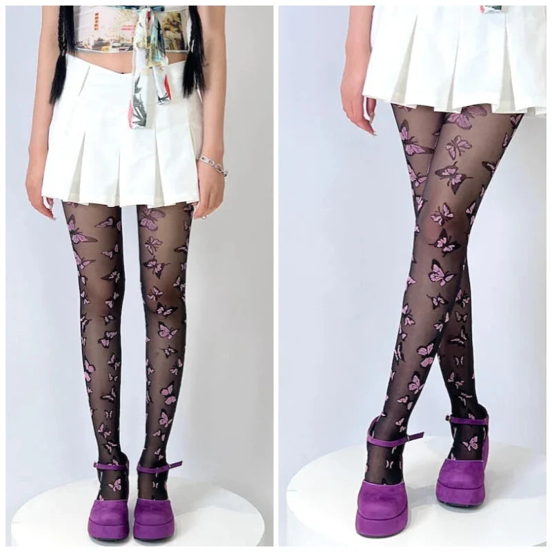 Fairycore Butterfly Nylon Pantyhose Tights – Kawaii Babe