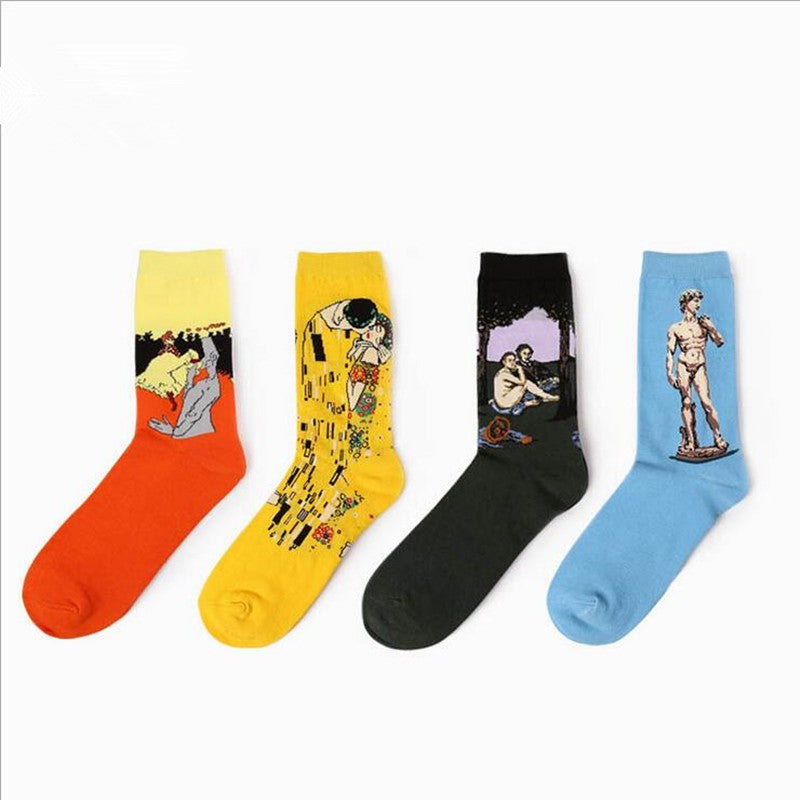 Famous Artwork Socks Picasso Van Gogh Artist Unisex | Kawaii Babe