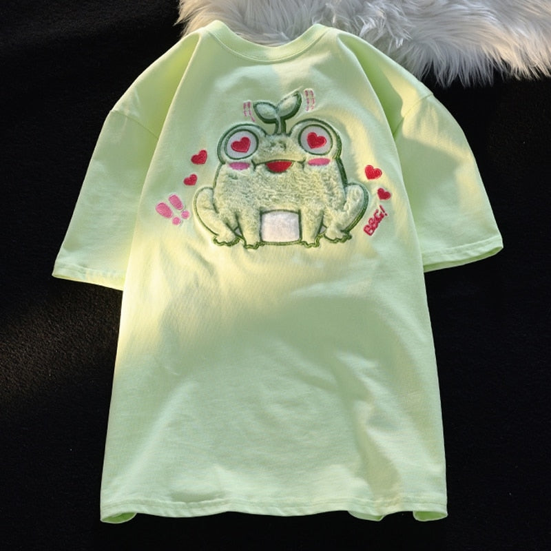 Froggy Love Fluffy Tee – Kawaii Babe