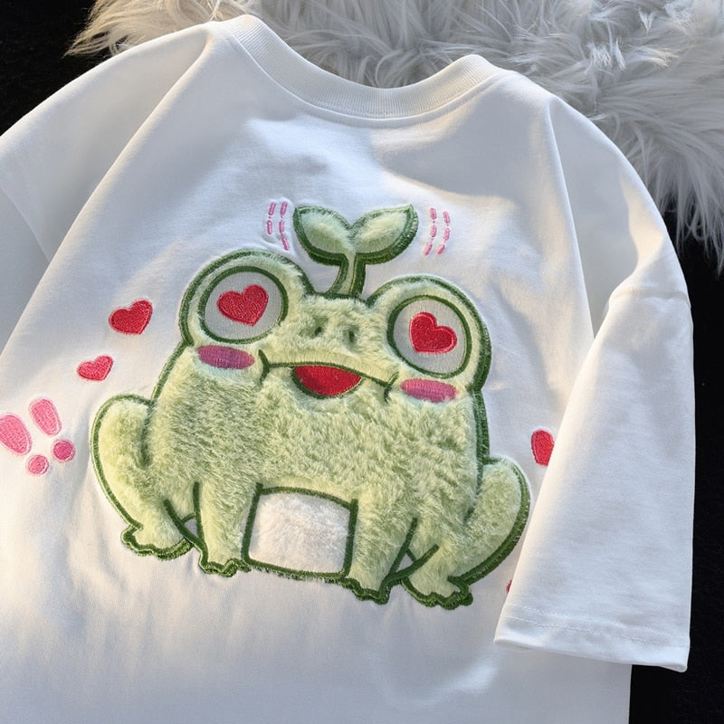 Froggy Love Fluffy Tee – Kawaii Babe