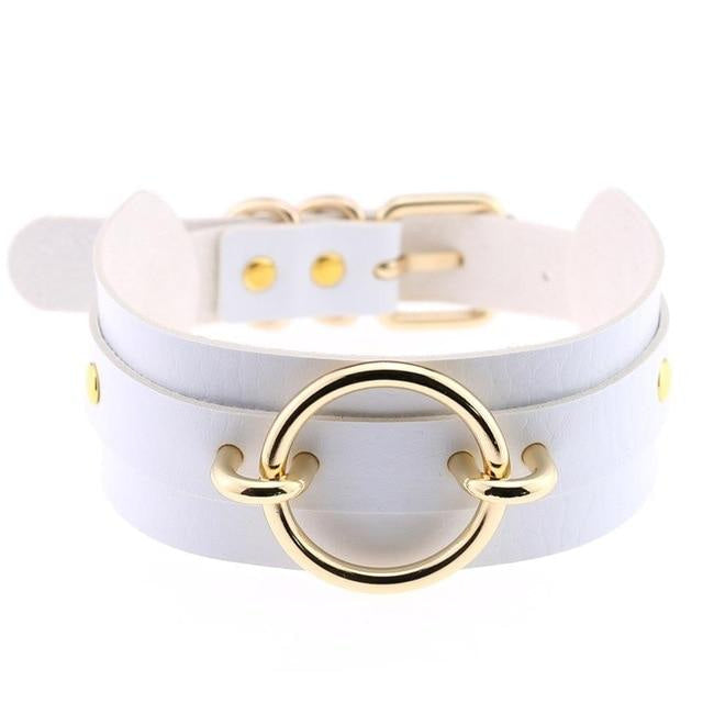 Golden O-Ring Collar Choker Necklace Cute Jewelry | Kawaii Babe