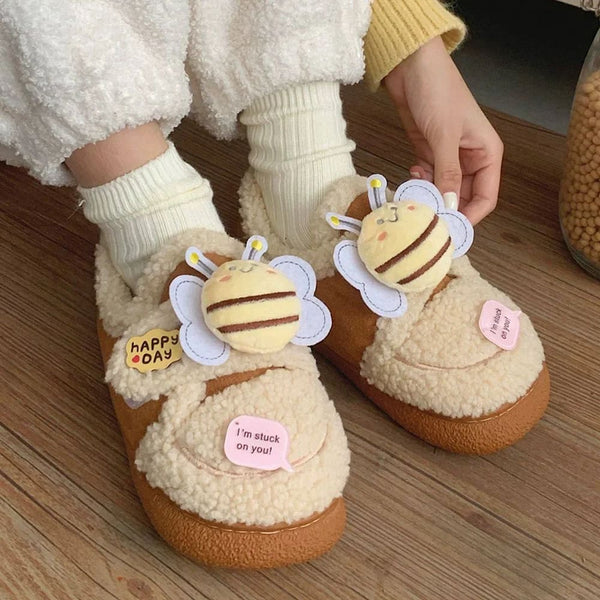 Honeycore Cozy Bumble Bee Slippers – Kawaii Babe