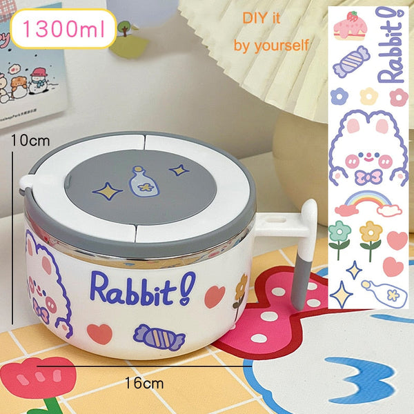 Kawaii Bunny Ramen Cookware Dinnerwear Cook Bowl | Kawaii Babe