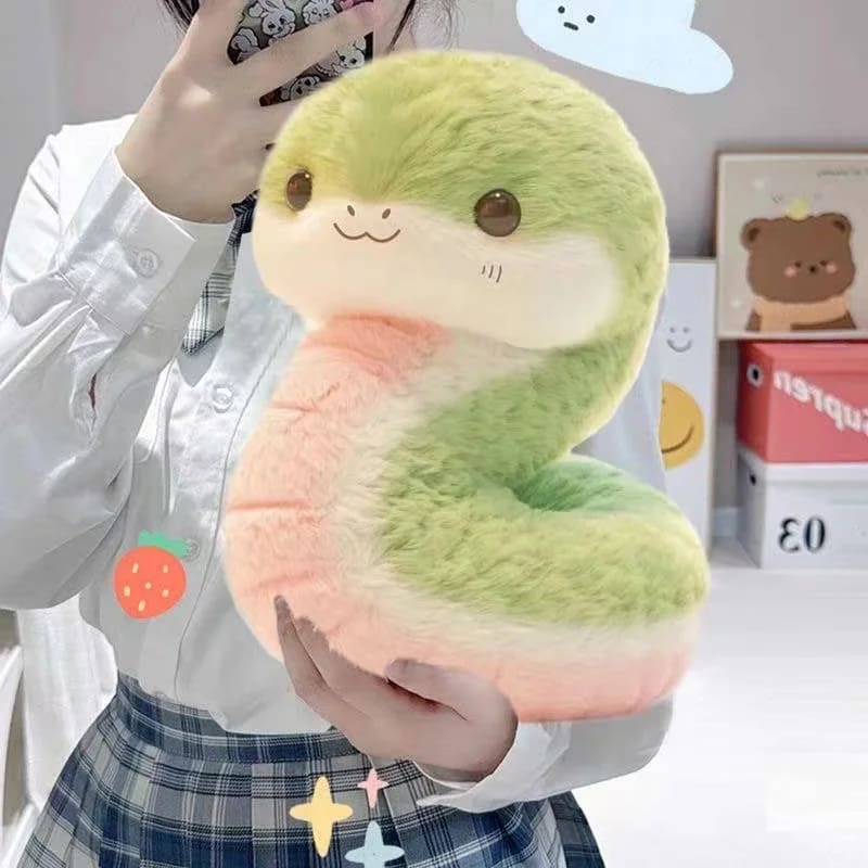 Kawaii Green Snake Plush Toy Stuffed Animal 25cm – Kawaii Babe