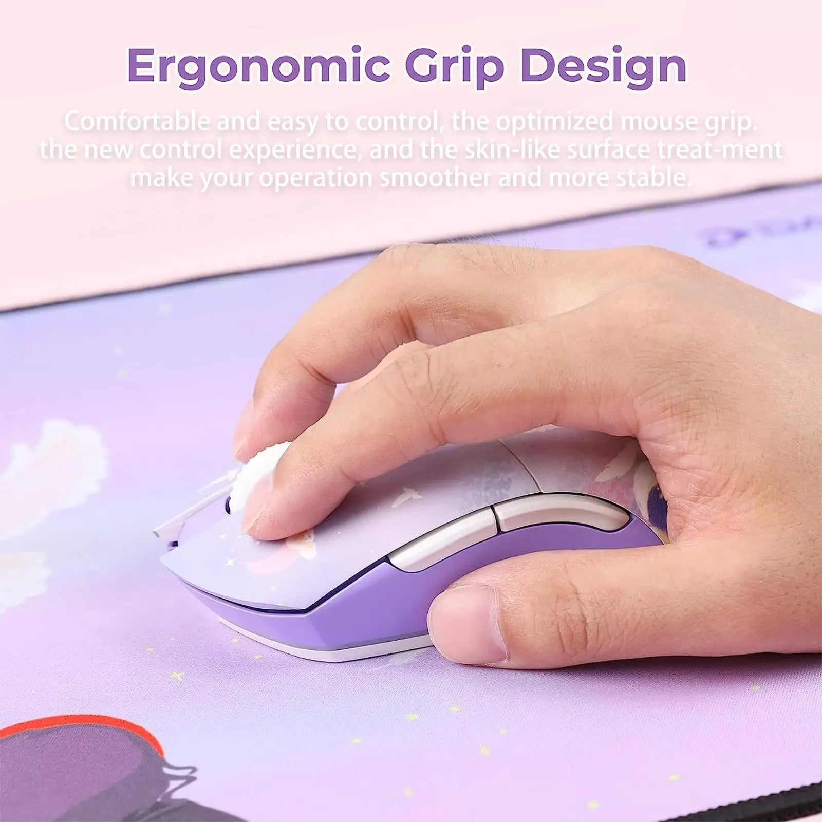 Lavender Skies Anime Wireless Gaming Mouse Mice | Kawaii Babe