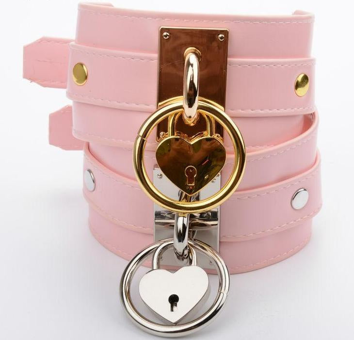 Locket O-Ring Collar Choker Oversized With Key | Kawaii Babe