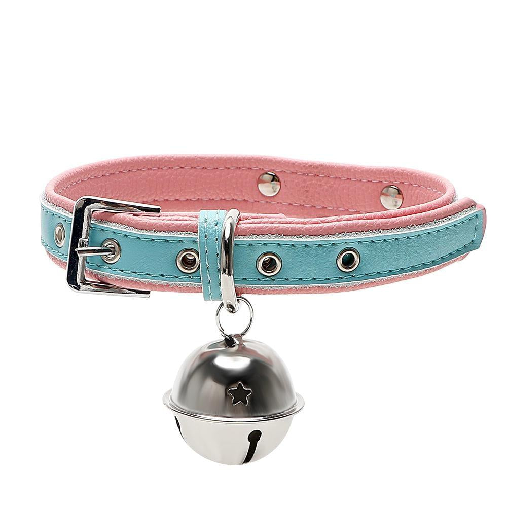 Candy Colored Pastel Bell Leash Collar | Kawaii Babe