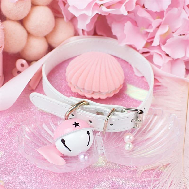 Candy Colored Pastel Bell Leash Collar | Kawaii Babe