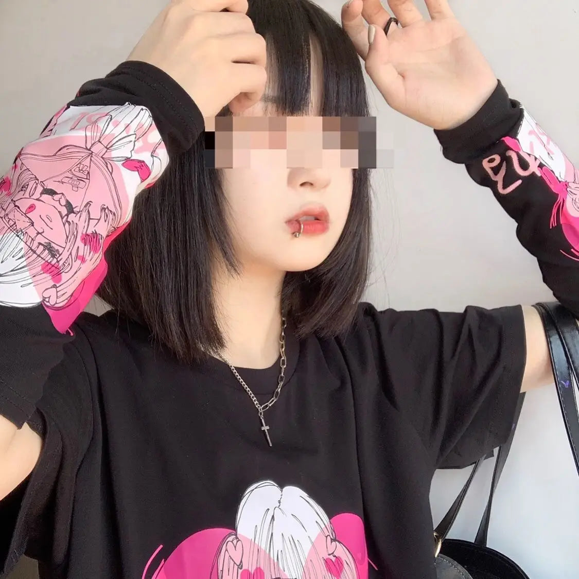 Menhera Anime Long Sleeve Crewneck Sweater | Kawaii Babe