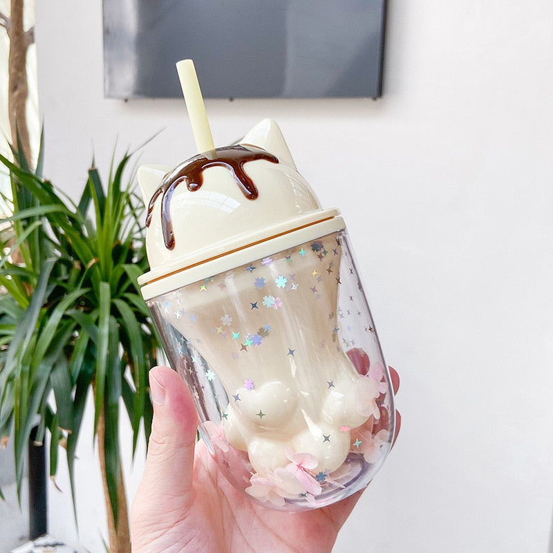 Kawaii Neko Milkshake Paw Shaped Drinking Cup | Kawaii Babe
