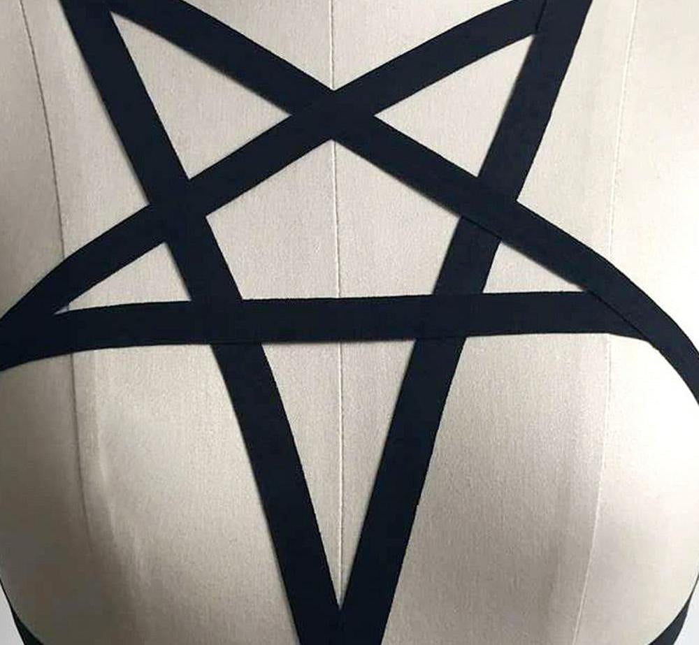 Pentagram Harness Bra Strappy Cute Brasier | Kawaii Babe