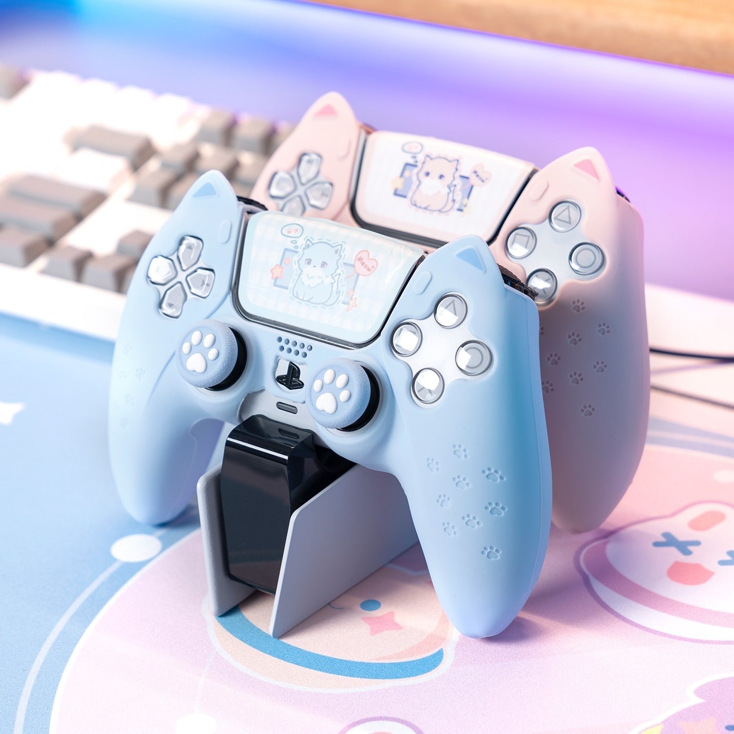 Pink Neko PS5 & Switch Controller Covers – Kawaii Babe