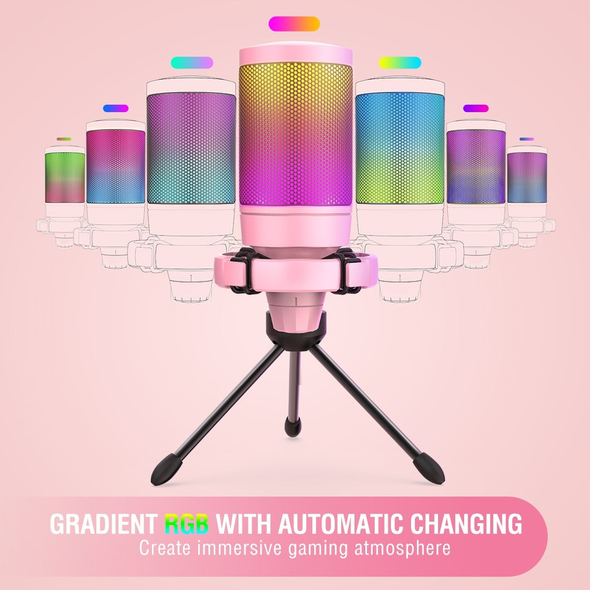 Professional Pink Streaming Microphone – Kawaii Babe