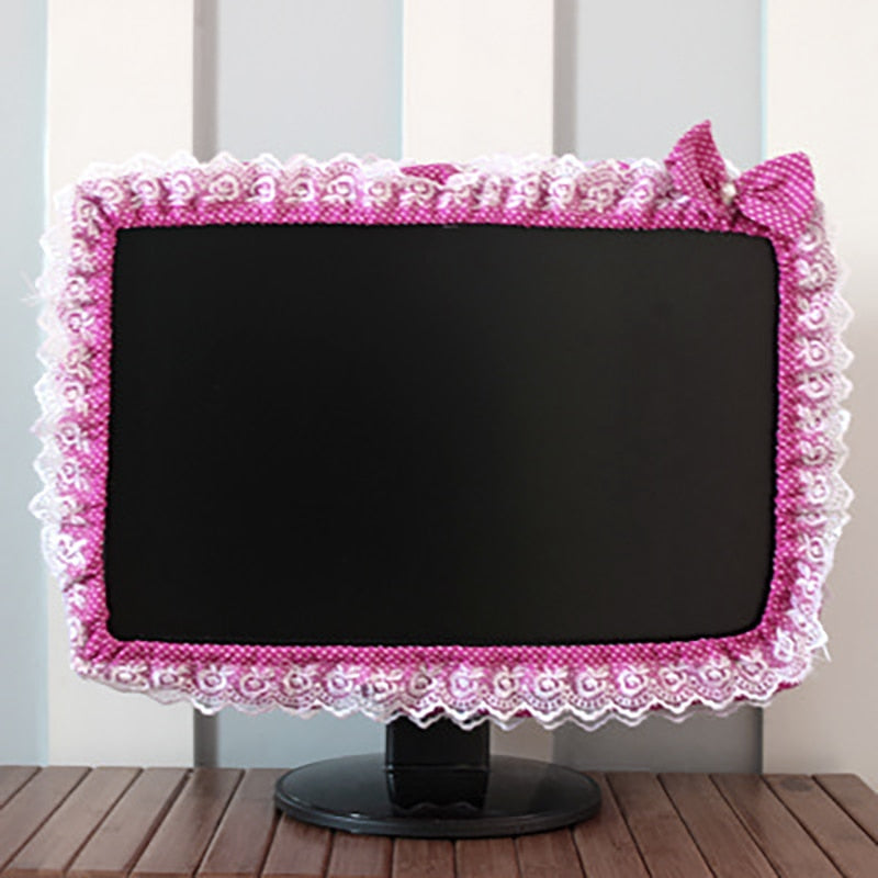 Elegant Lace Ribbon & Bows Monitor Cover Decor | Kawaii Babe