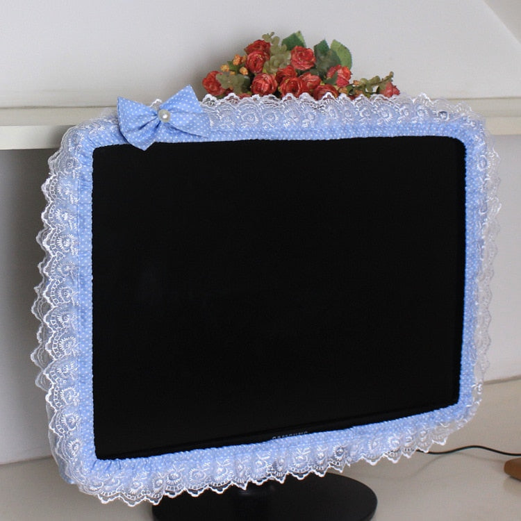 Elegant Lace Ribbon & Bows Monitor Cover Decor | Kawaii Babe