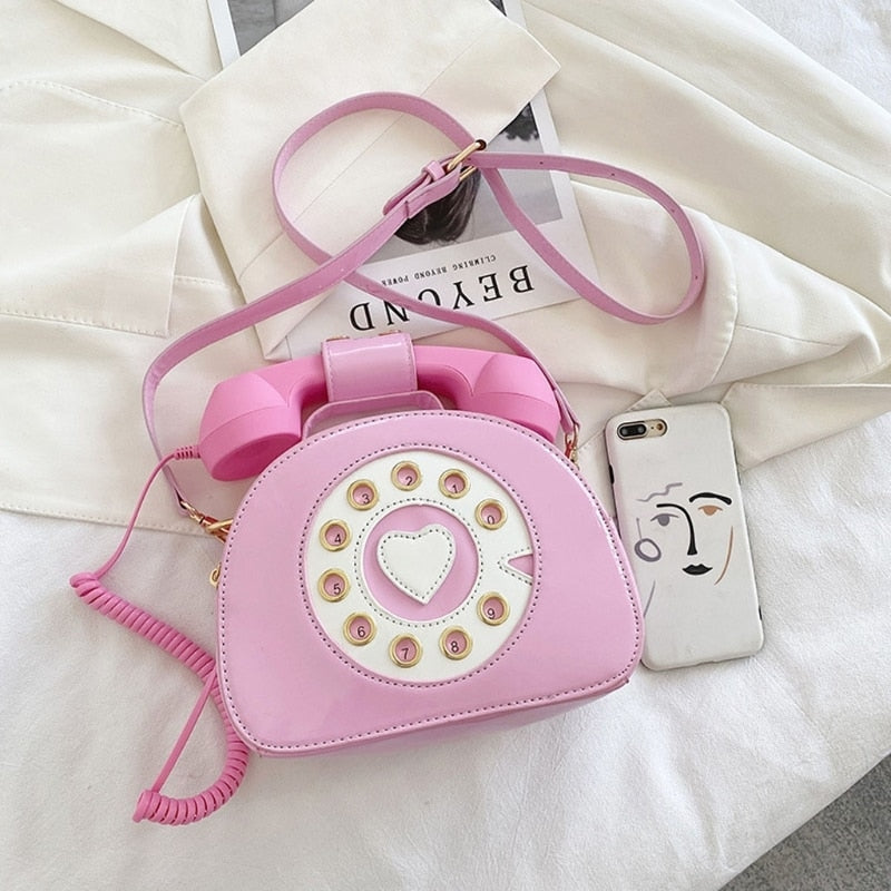 3D Rotary Telephone Handbag Purse Kawaii Cute | Kawaii Babe