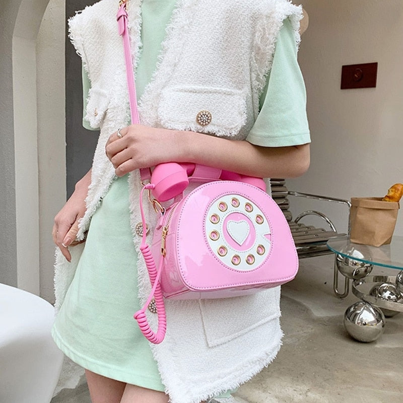 3D Rotary Telephone Handbag Purse Kawaii Cute | Kawaii Babe