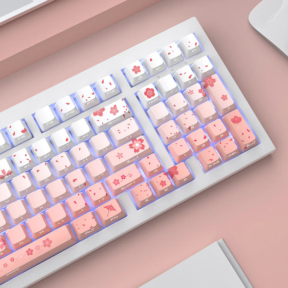 Sakura Blossom Backlit Key Caps Full Set | Kawaii Babe