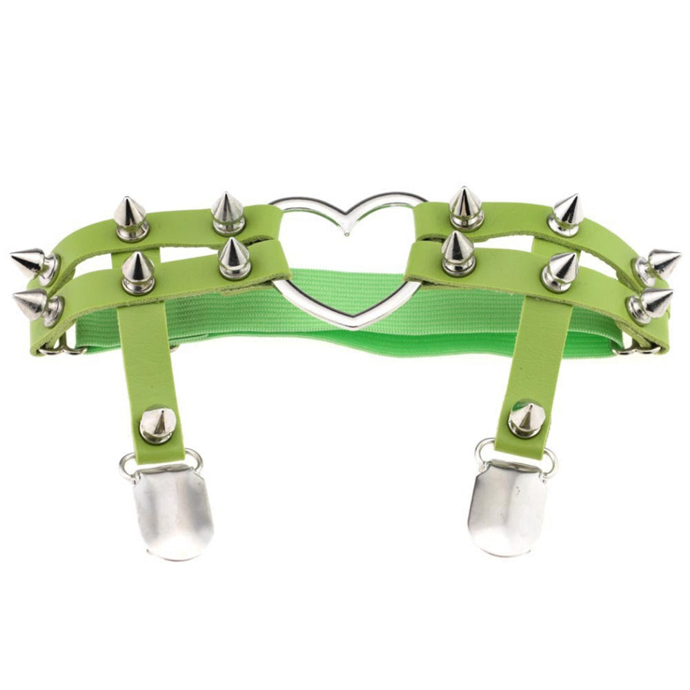 Spiky Heart Garter Belt Spiked Goth | Kawaii Babe