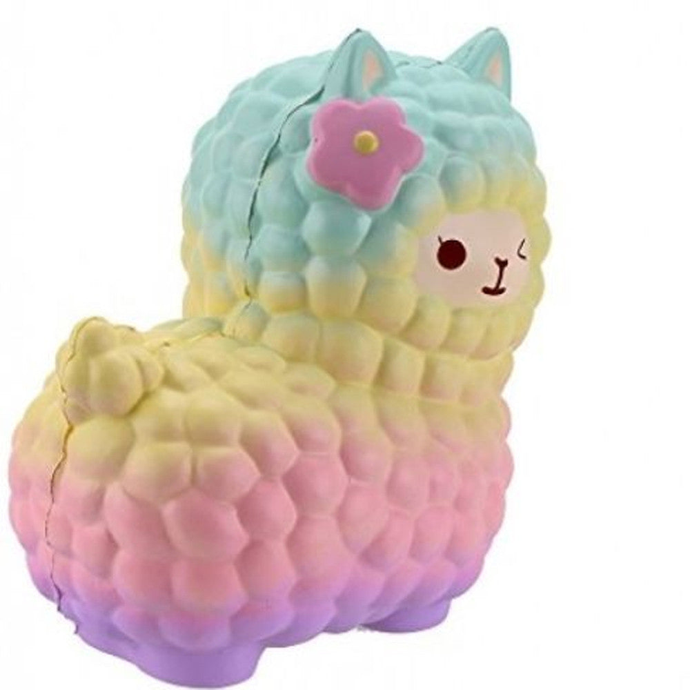 Squishy Rainbow Alpaca Squeeze Toy Stress Alpacasso | Kawaii Babe