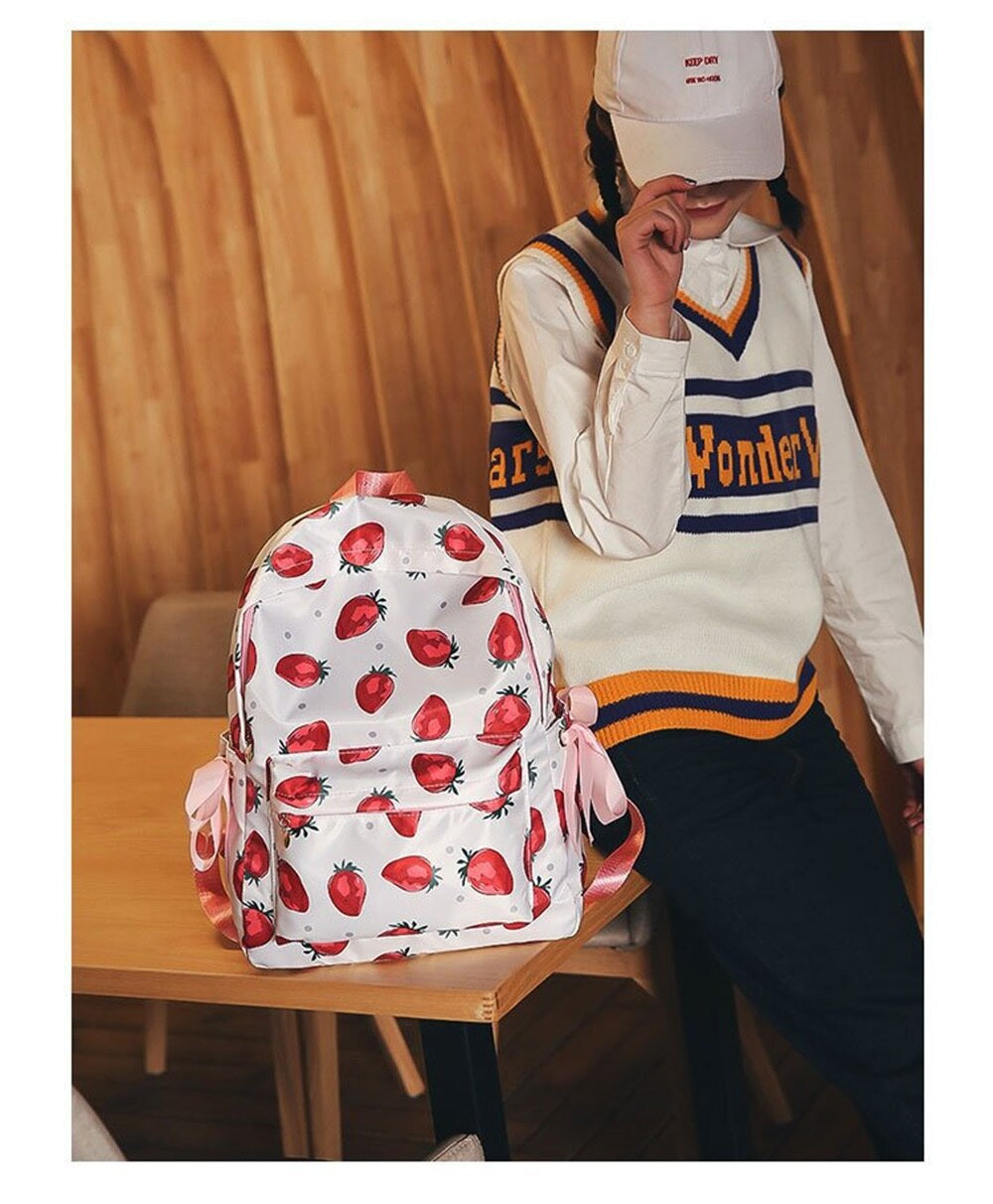 Harajuku Strawberry Backpack Pastel Tumblr Aesthetic | Kawaii Babe