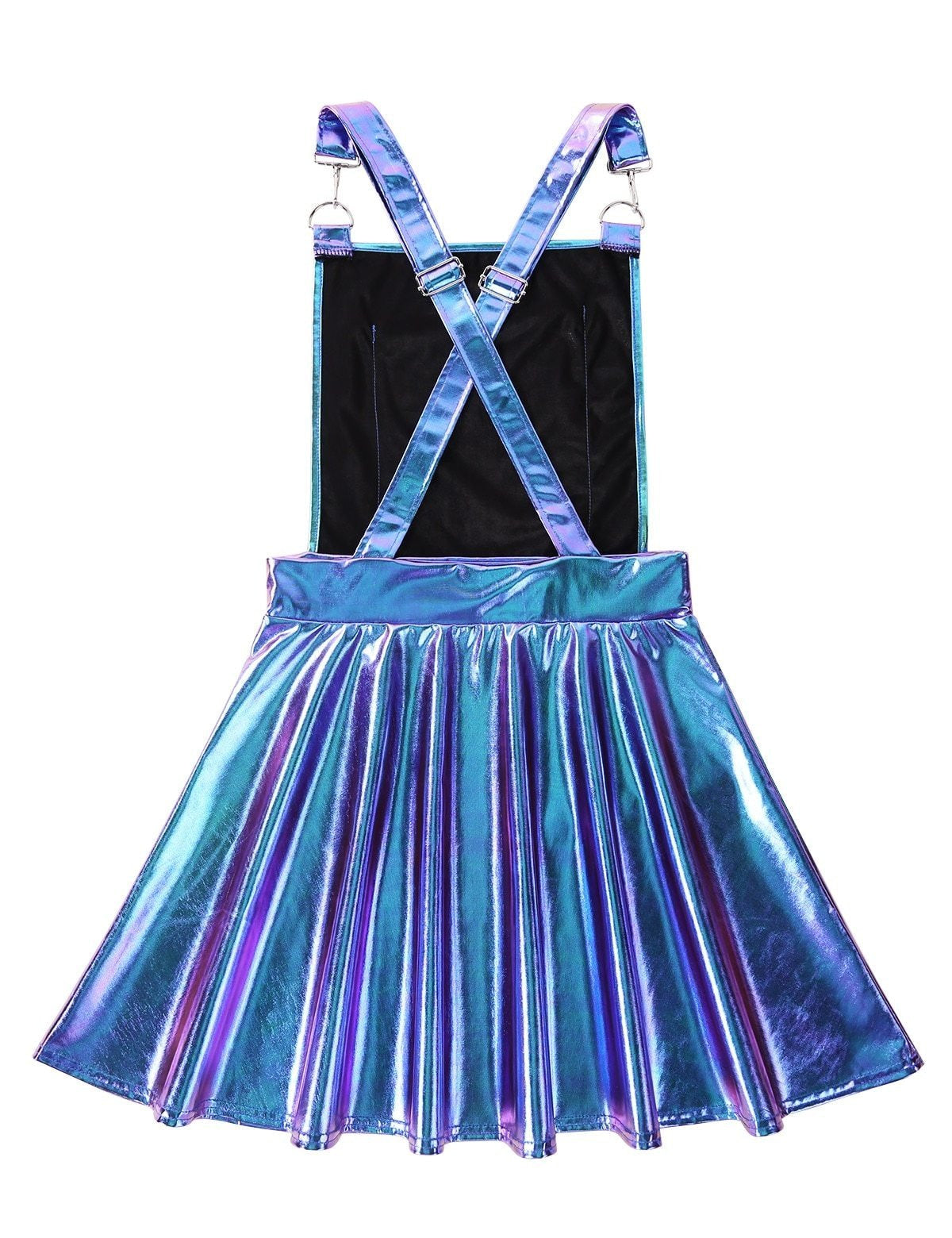 Vinyl Princess Overall Dress Suspenders Holographic | Kawaii Babe