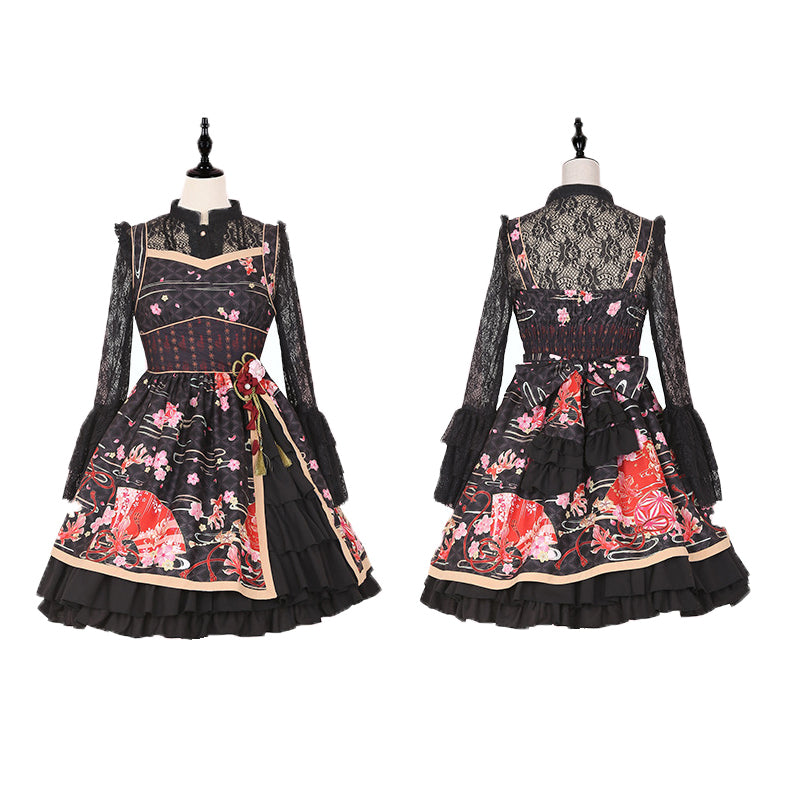 Sakura Flower Japanese Kimono Style Summer Dress | Kawaii Babe