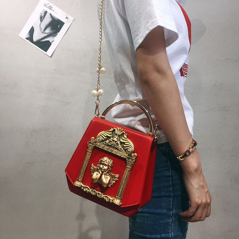 Luxury 3D Gold Angel Handbag Purse Victorian Vintage Chic Kawaii Babe