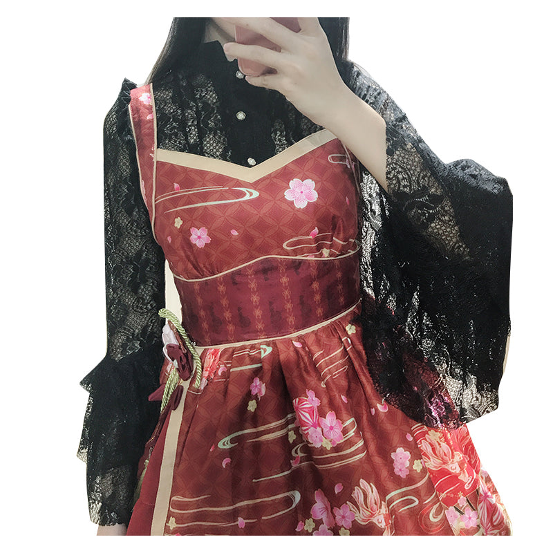 Sakura Flower Japanese Kimono Style Summer Dress | Kawaii Babe