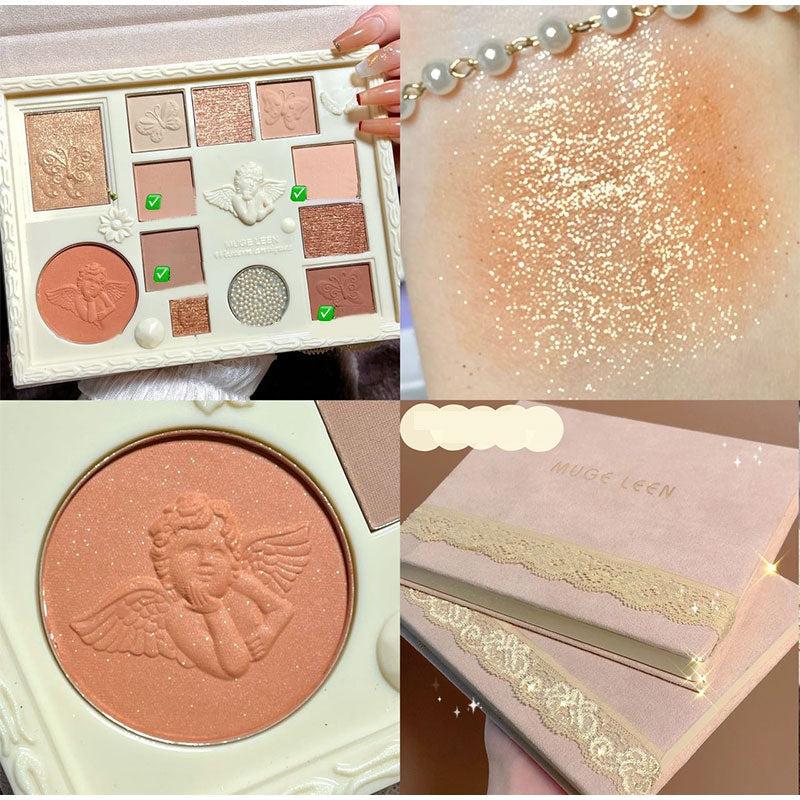 Angelic Symphony Eyeshadow Palette Make Up Blush Contour Kawaii ...