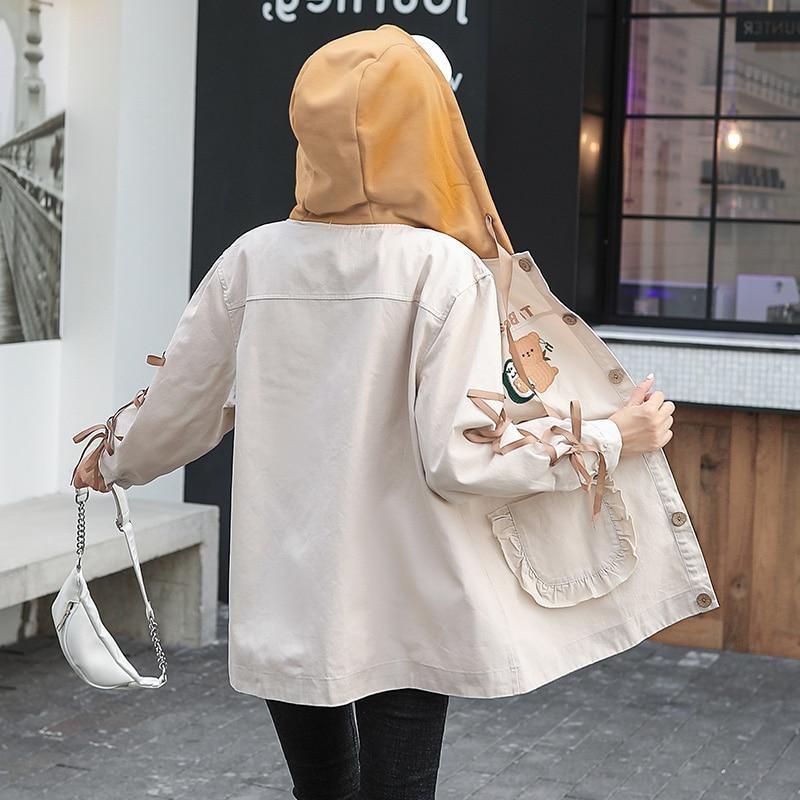 Avocado Teddy Bear Spring Jacket Mori Girl | Kawaii Babe