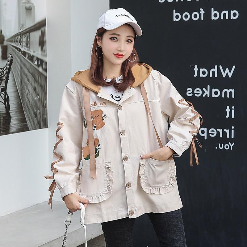 Avocado Teddy Bear Spring Jacket Mori Girl | Kawaii Babe