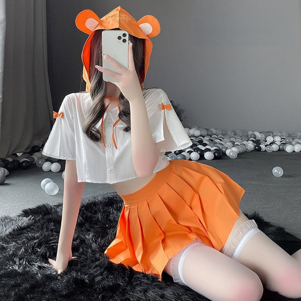 Baby Bear Student Cosplay Costume Outfit Hoodie Kawaii Babe