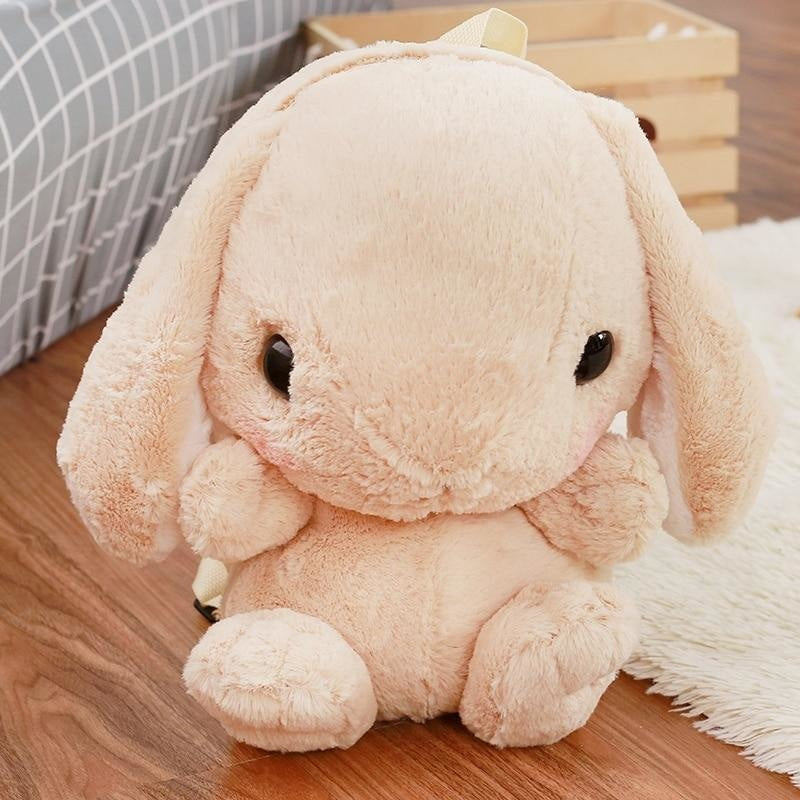 Fluffy Little Baby Bun Backpack Book Bag Plush Toy | Kawaii Babe