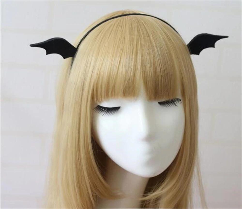 Bat Wing Headband & Clips Angel Devil Halloween Cute Kawaii Babe