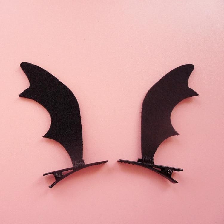 Bat Wing Headband & Clips Angel Devil Halloween Cute Kawaii Babe