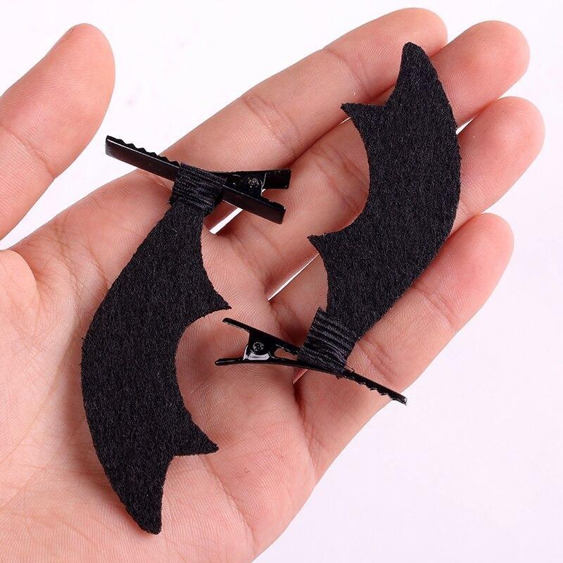 Bat Wing Headband & Clips Angel Devil Halloween Cute Kawaii Babe