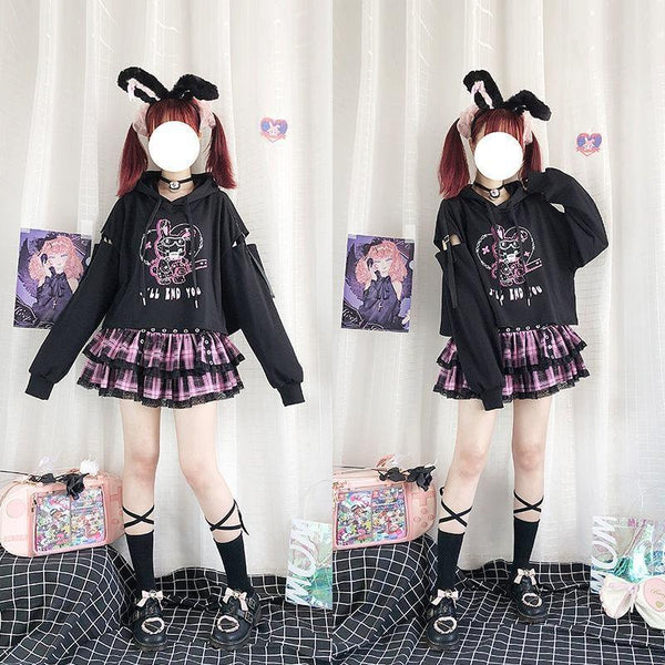Chainsaw Bunny I'll End You Rabbit Hoodie Sweater | Kawaii Babe