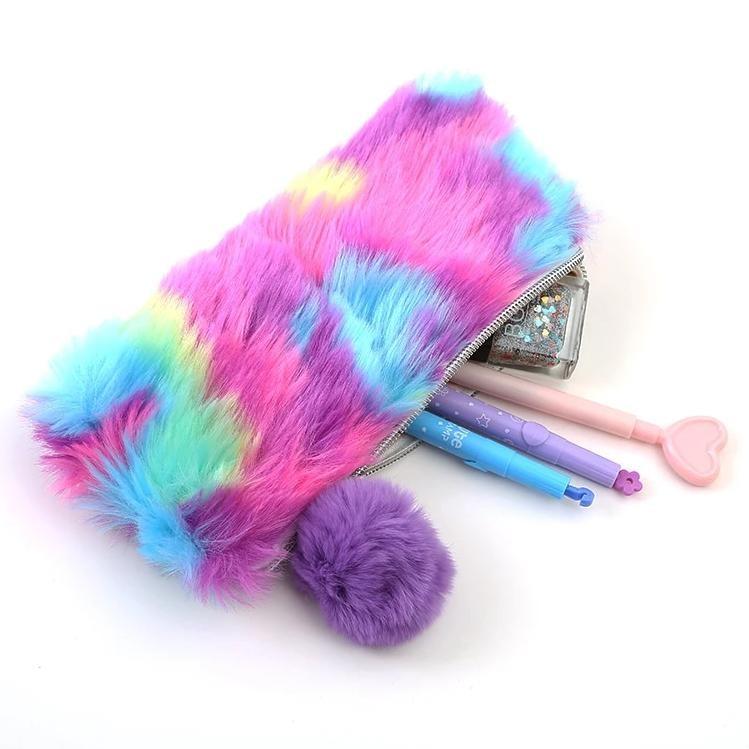 Cosmic Fur Storage Bag Pencil Case Makeup Bag Rainbow Kawaii – Kawaii Babe