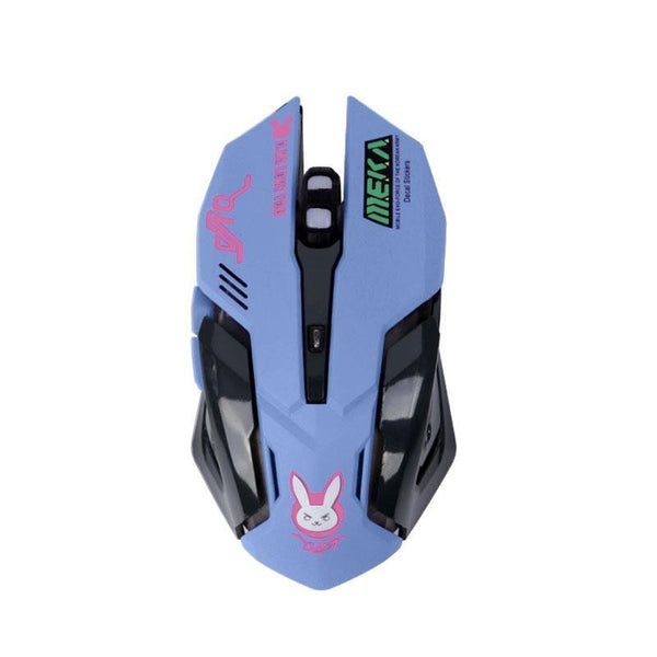 Pink D.Va Backlit Computer Mouse USB Wired Overwatch LED | Kawaii Babe